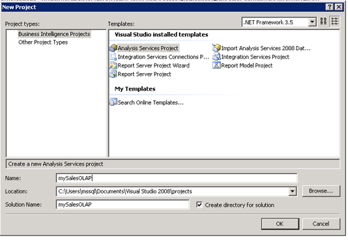 BLRF » Create OLAP cube for SQL Server 2005 Analysis Services